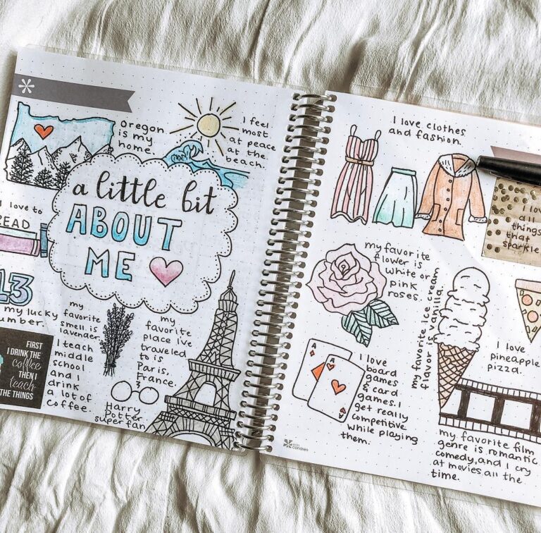 13 "All About Me" Page Ideas For Your Bullet Journal
