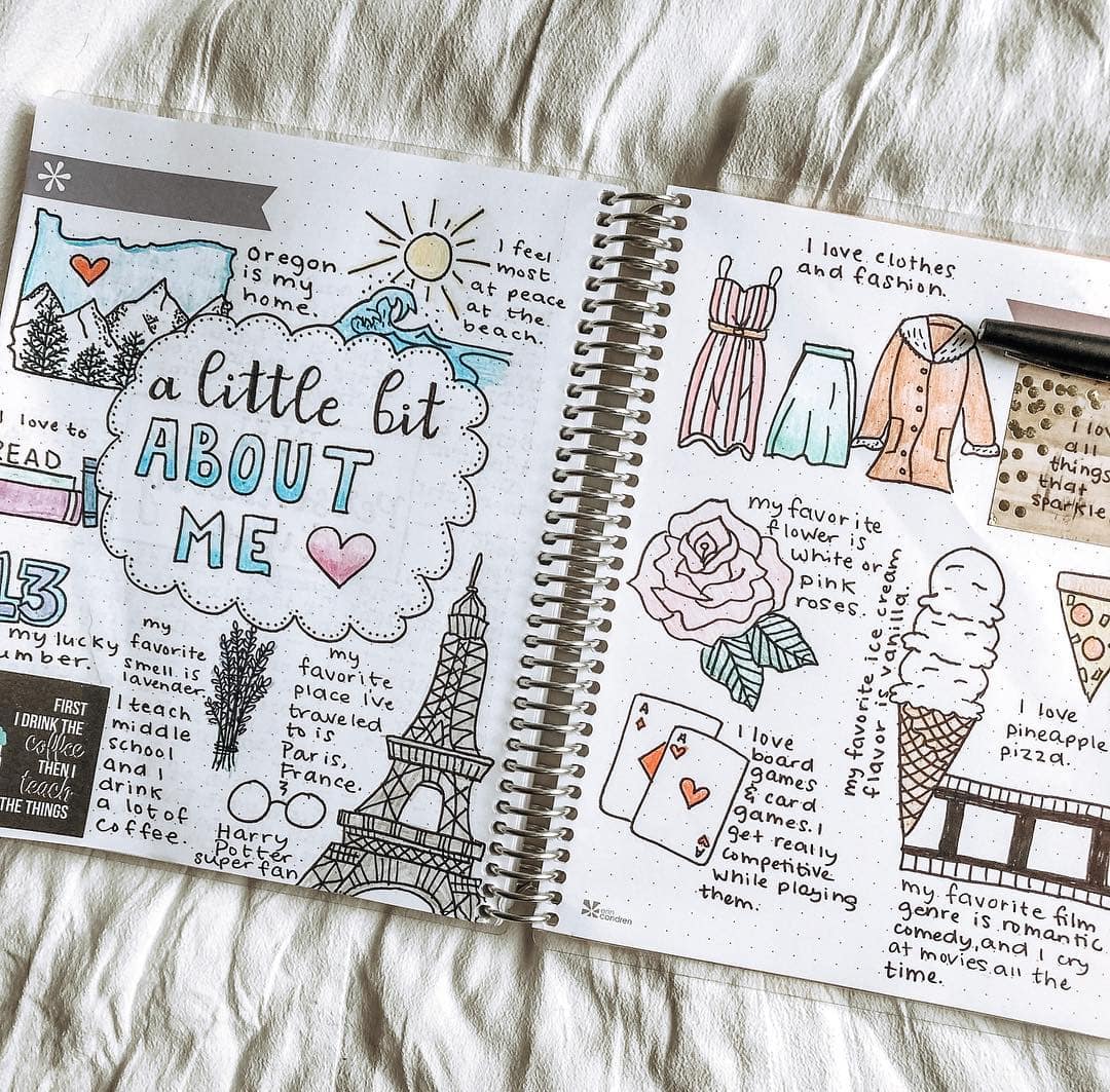 13 "All About Me" Page Ideas For Your Bullet Journal