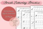 25+ Free Brush Lettering Practice Sheets