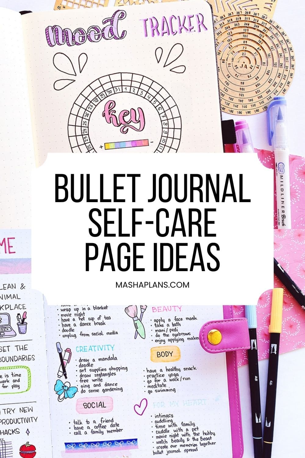 9 Bullet Journal Self-Care Page Ideas