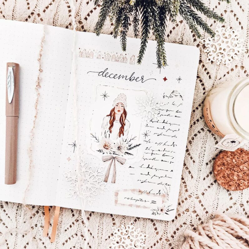 15 Bullet Journal Winter Theme Inspirations