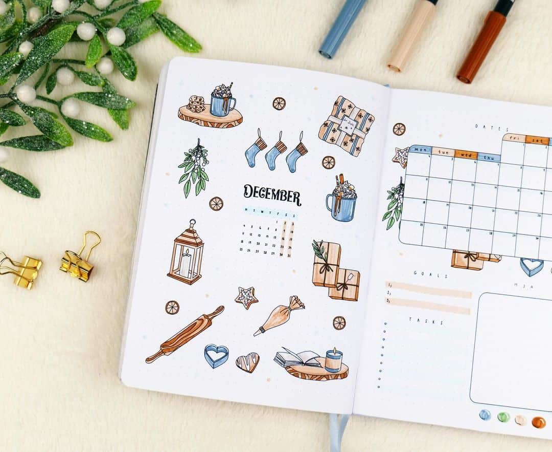 15 Bullet Journal Winter Theme Inspirations