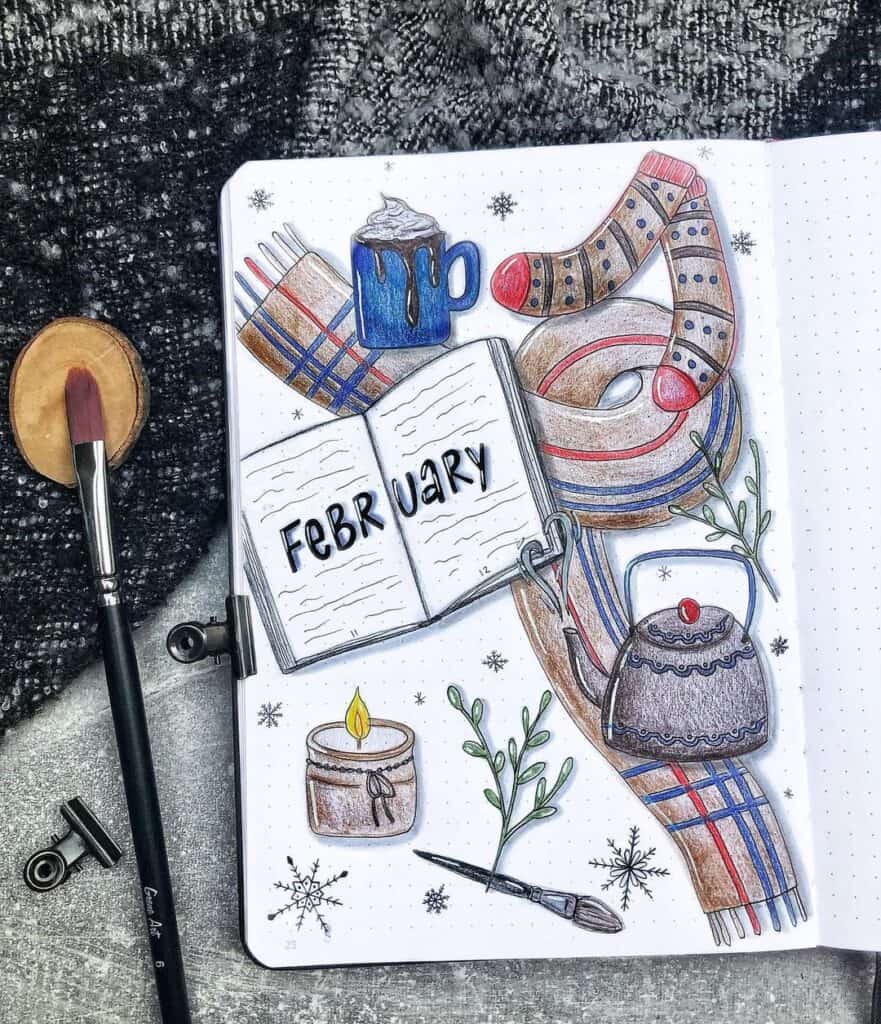 15 Bullet Journal Winter Theme Inspirations