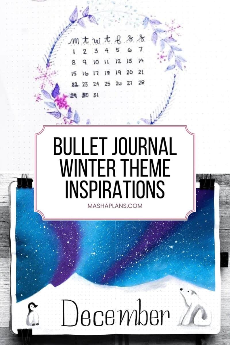 15 Bullet Journal Winter Theme Inspirations