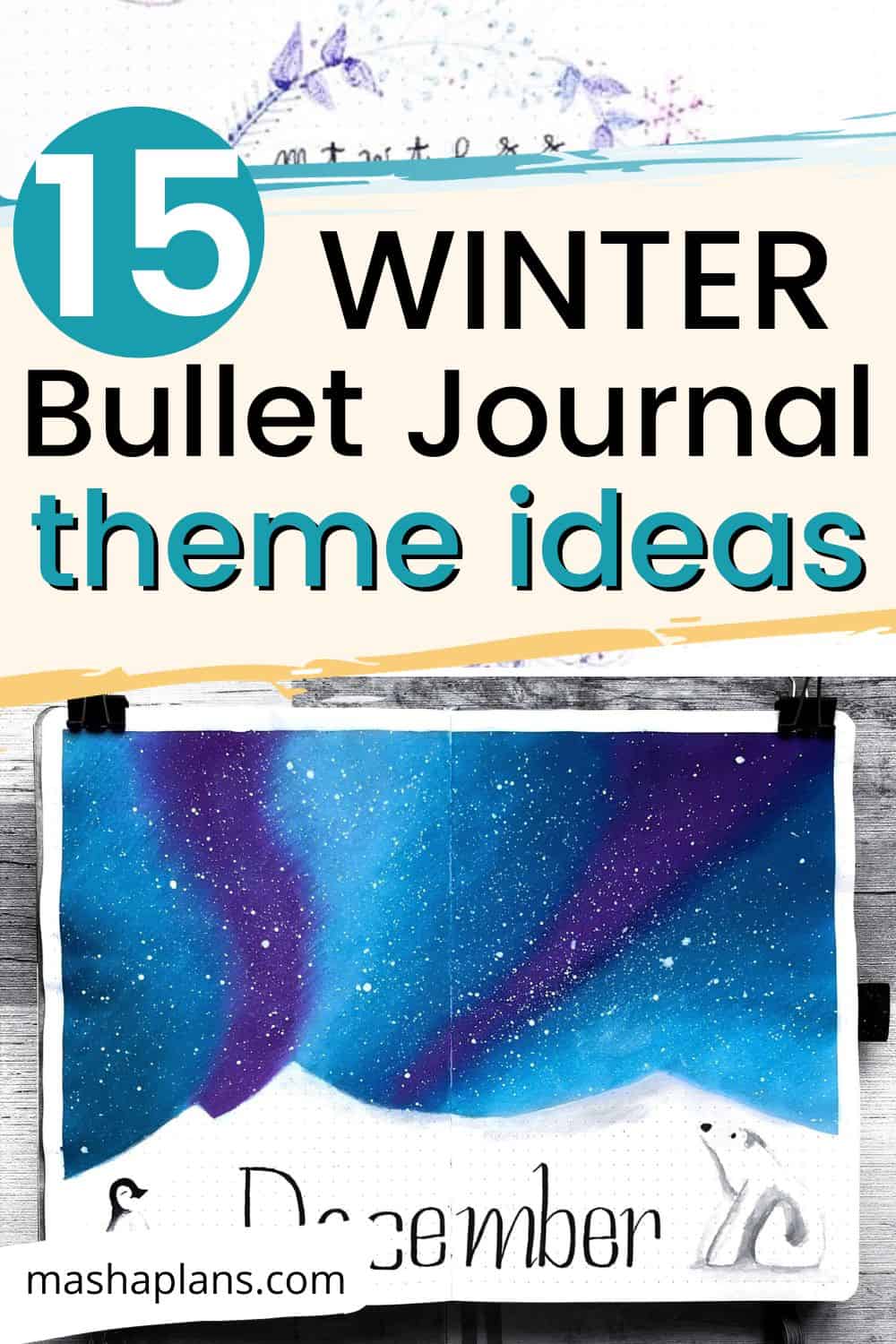15 Bullet Journal Winter Theme Inspirations