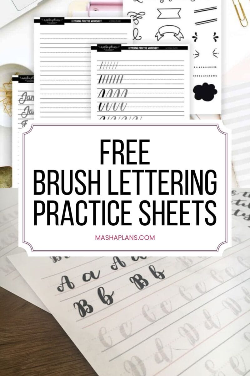 25+ Free Brush Lettering Practice Sheets