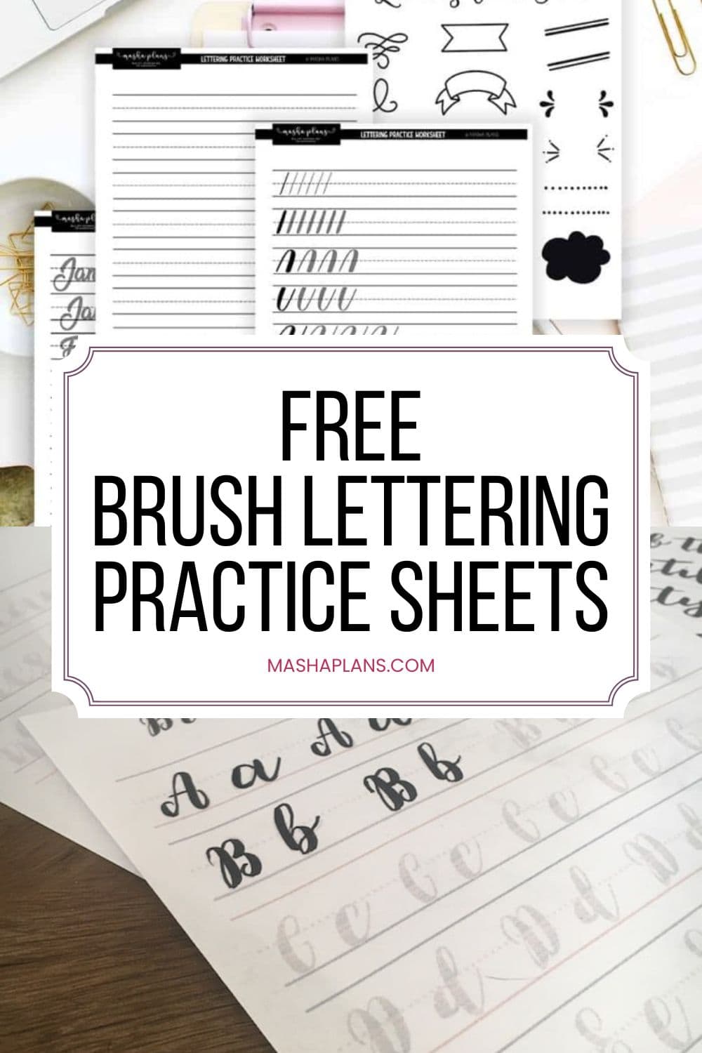 25+ Free Brush Lettering Practice Sheets
