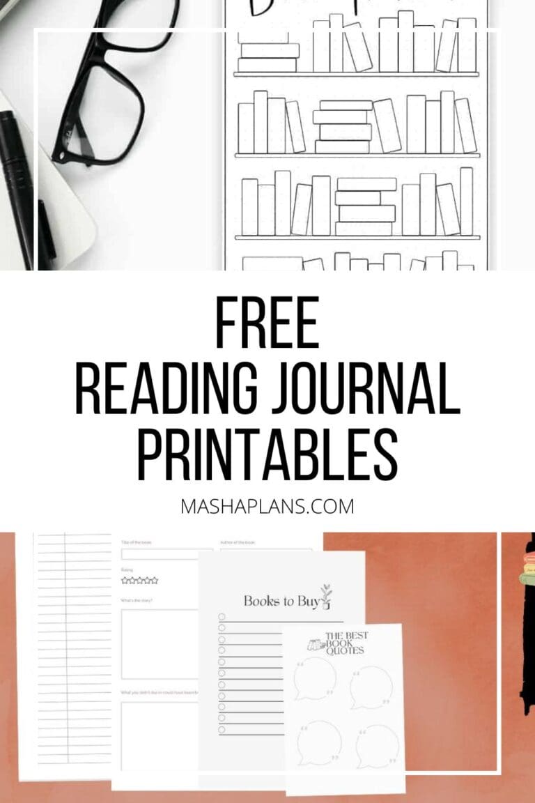Free Reading Journal Printables