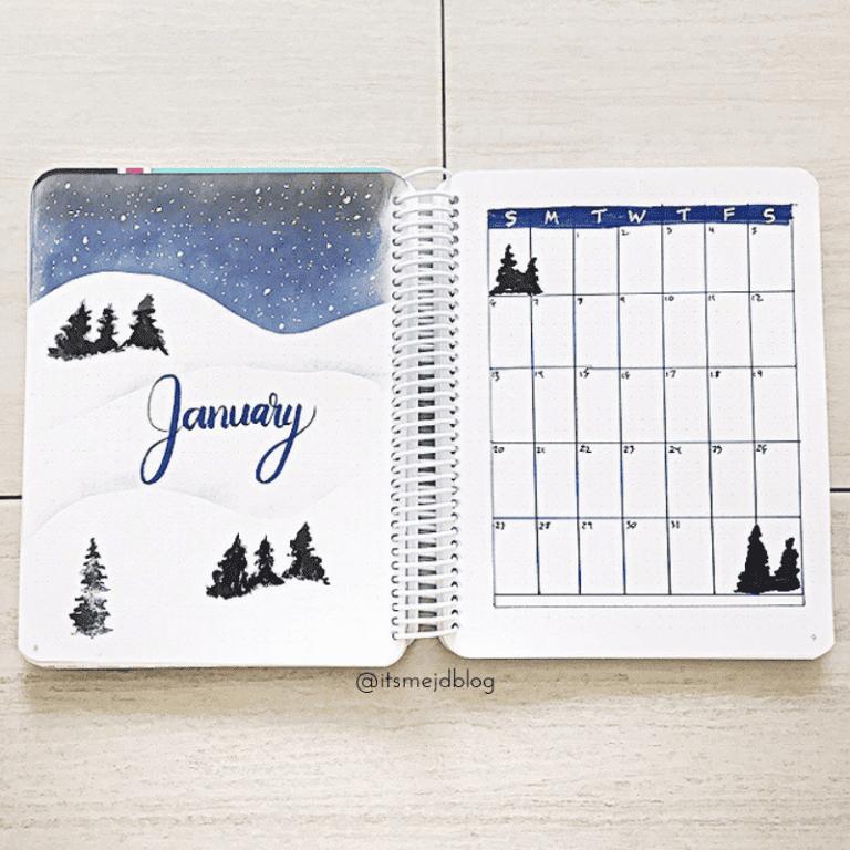 15 Bullet Journal Winter Theme Inspirations