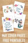 Free Bullet Journal Monthly Cover Page Printables