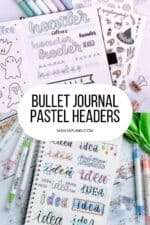 Pastel Headers For Your Bullet Journal