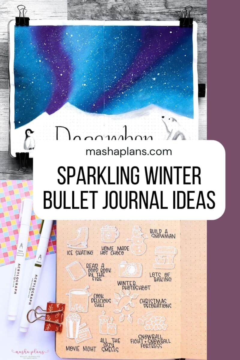 9 Sparkling Winter Bullet Journal Ideas To Brighten Your Days