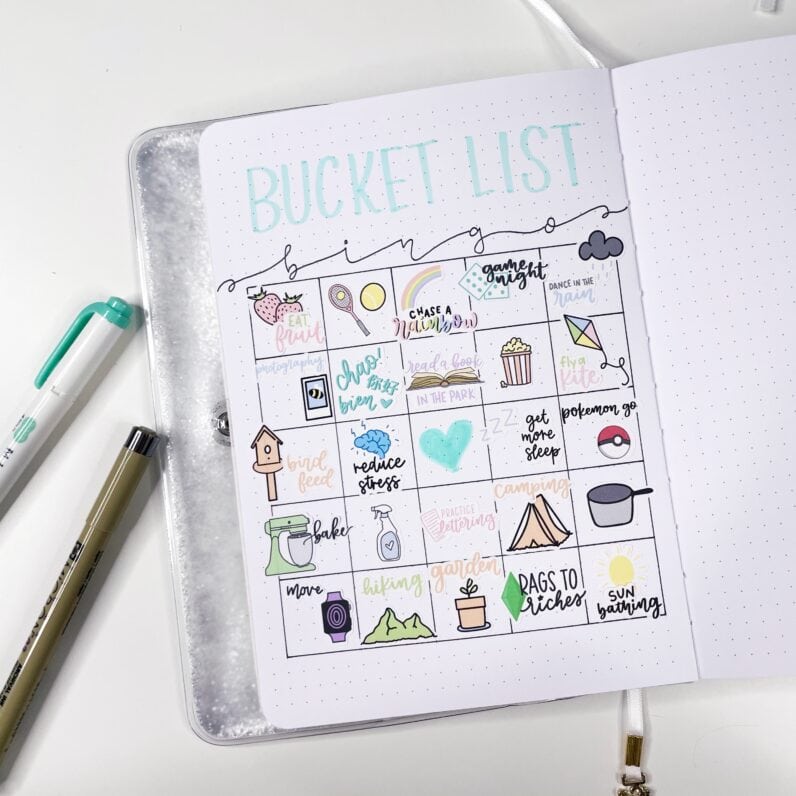 11 Bullet Journal Spring Bucket List Inspirations