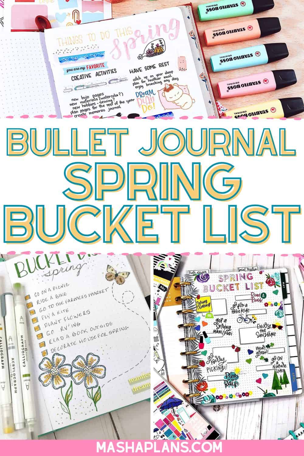 11 Bullet Journal Spring Bucket List Inspirations