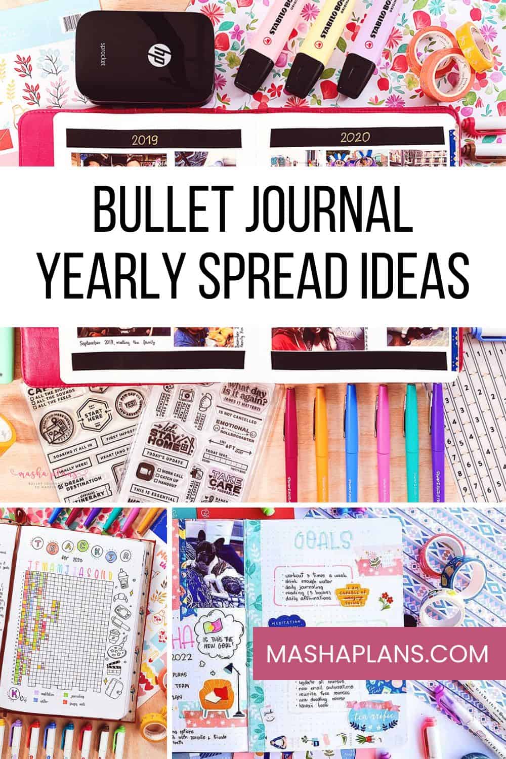 11 Bullet Journal Yearly Spread Ideas