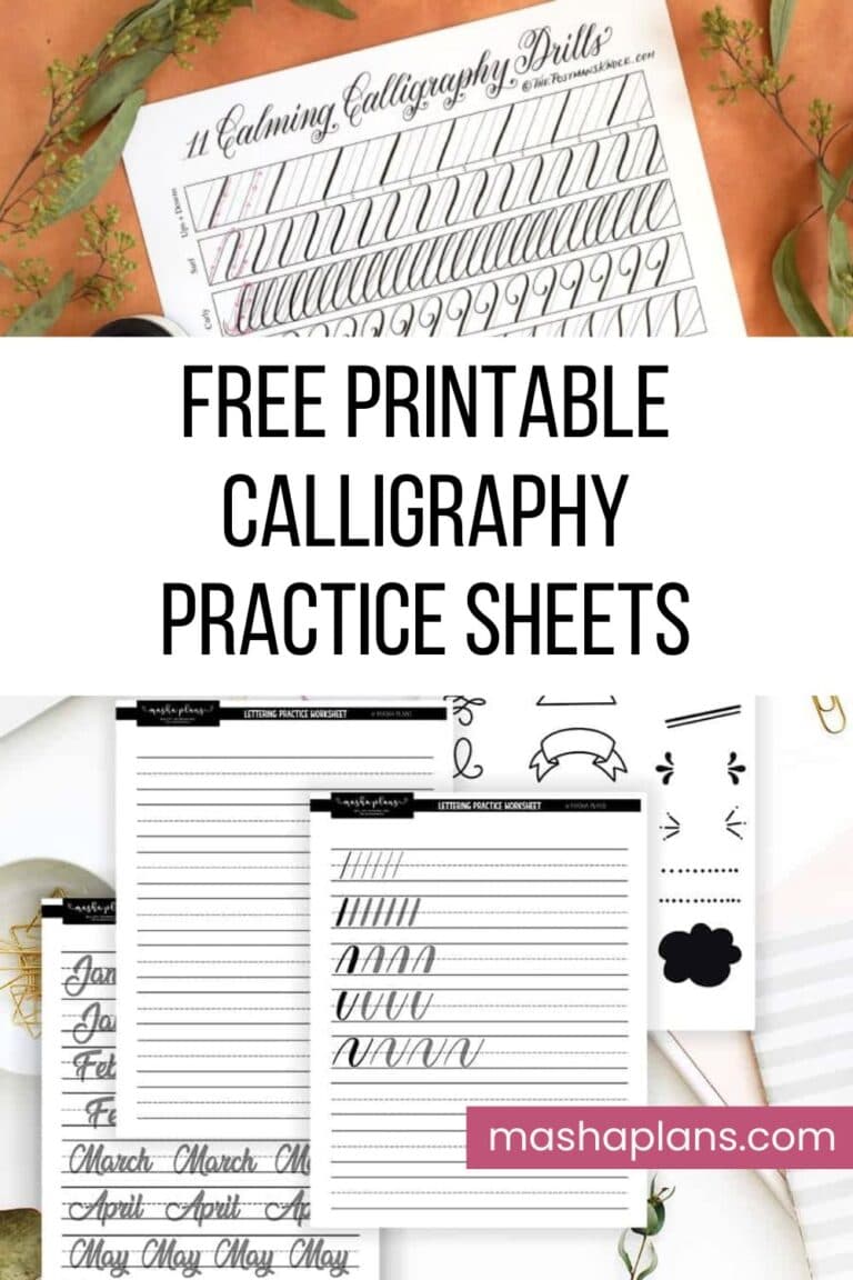 Free Printable Calligraphy Practice Sheets
