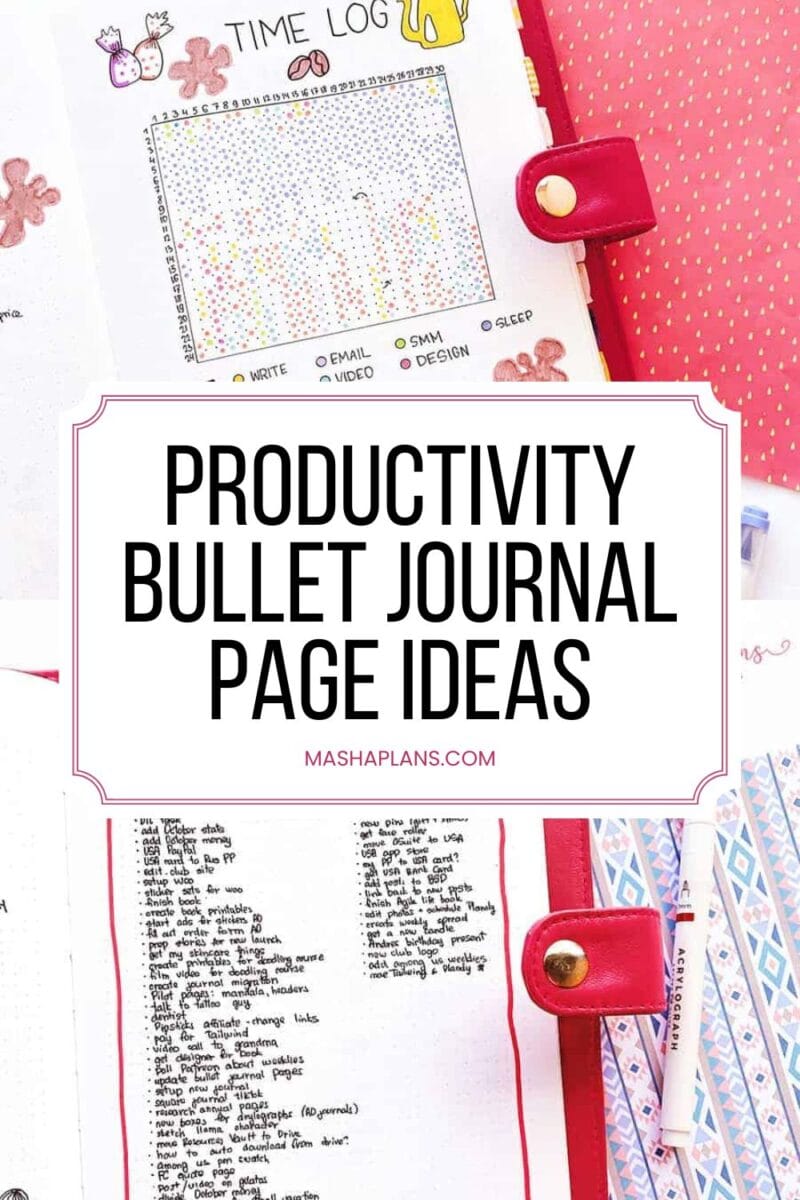 7 Productivity Bullet Journal Page Ideas