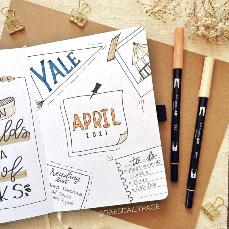 13 Inspiring Bullet Journal April Themes
