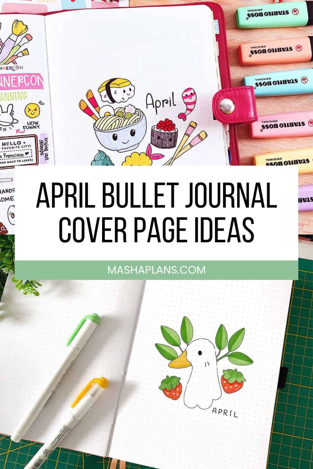 13 April Bullet Journal Cover Page Ideas