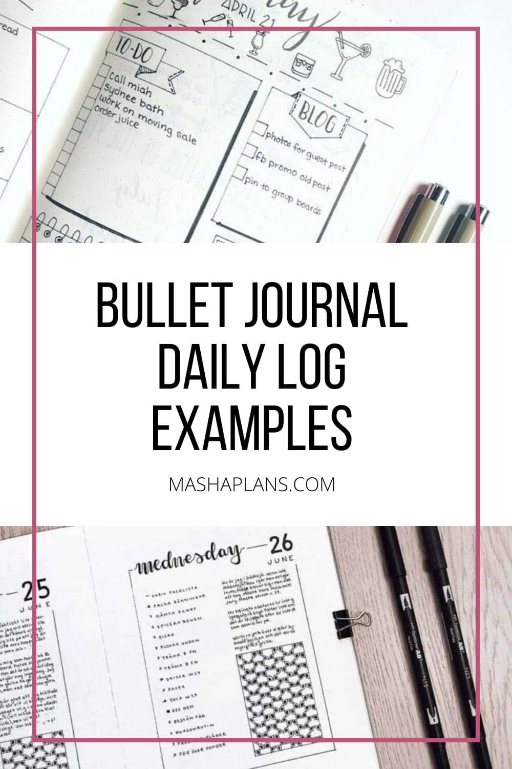 15 Bullet Journal Daily Log Examples