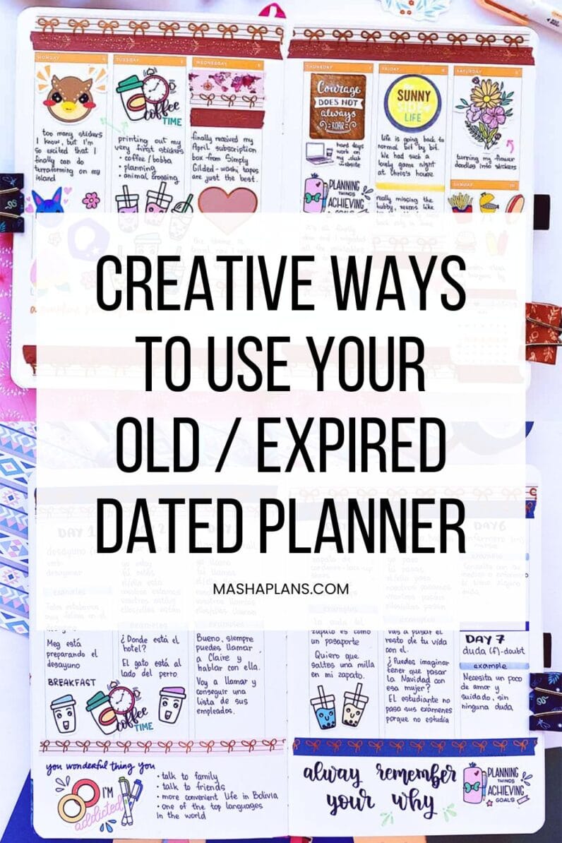 15 Creative Ways To Use Your Old / Expired Dated Planner
