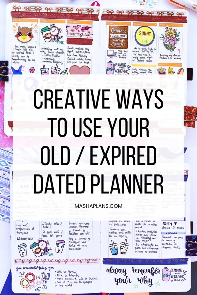 15 Creative Ways To Use Your Old / Expired Dated Planner