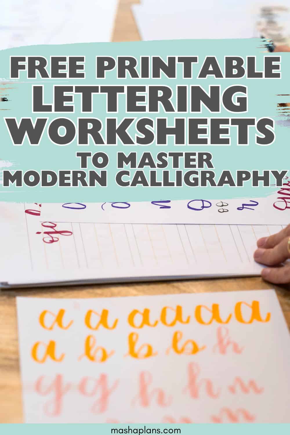 Free Lettering Printables To Master Modern Calligraphy