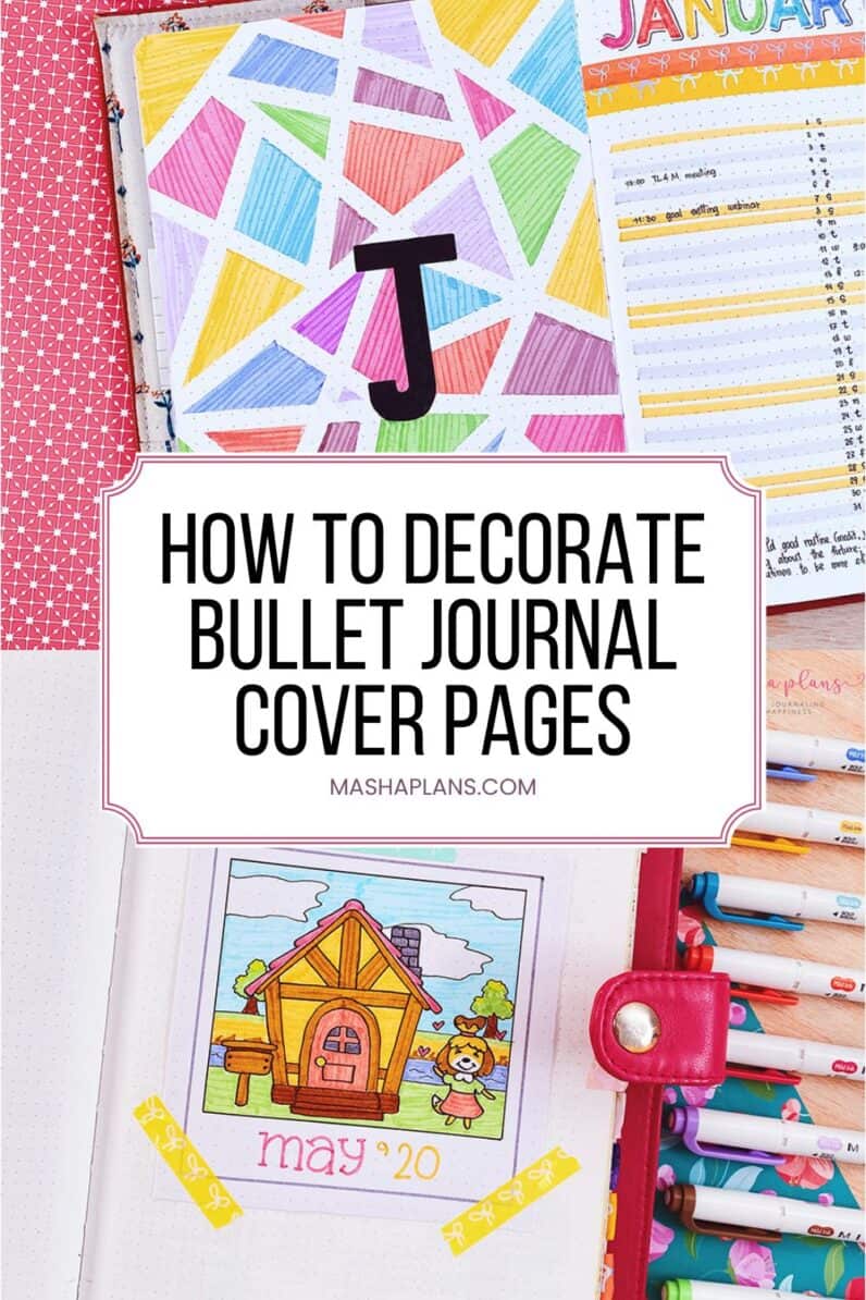 How To Decorate Bullet Journal Cover Pages