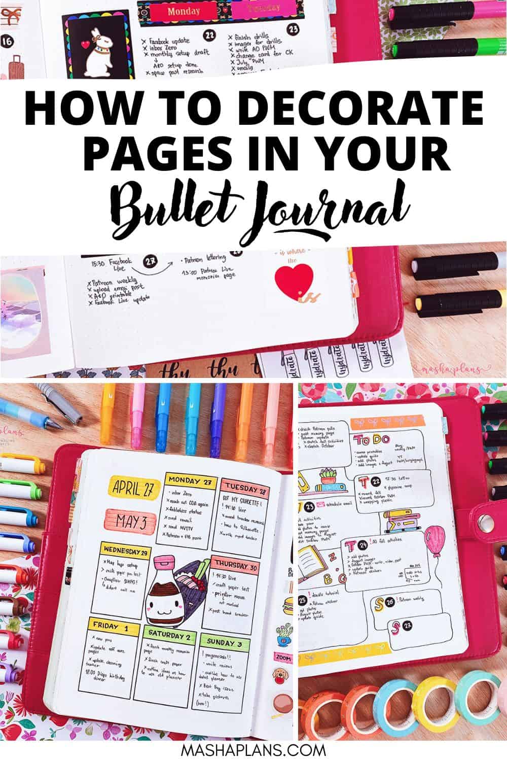 How To Decorate Pages In Your Bullet Journal