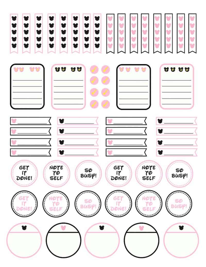 Free Printable Disney Stickers For Your Bullet Journal