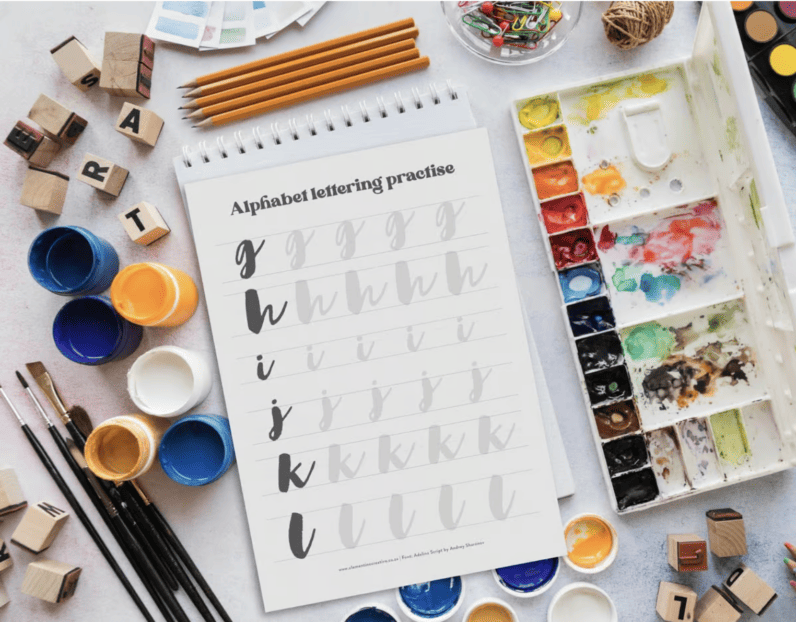 Free Lettering Printables To Master Modern Calligraphy