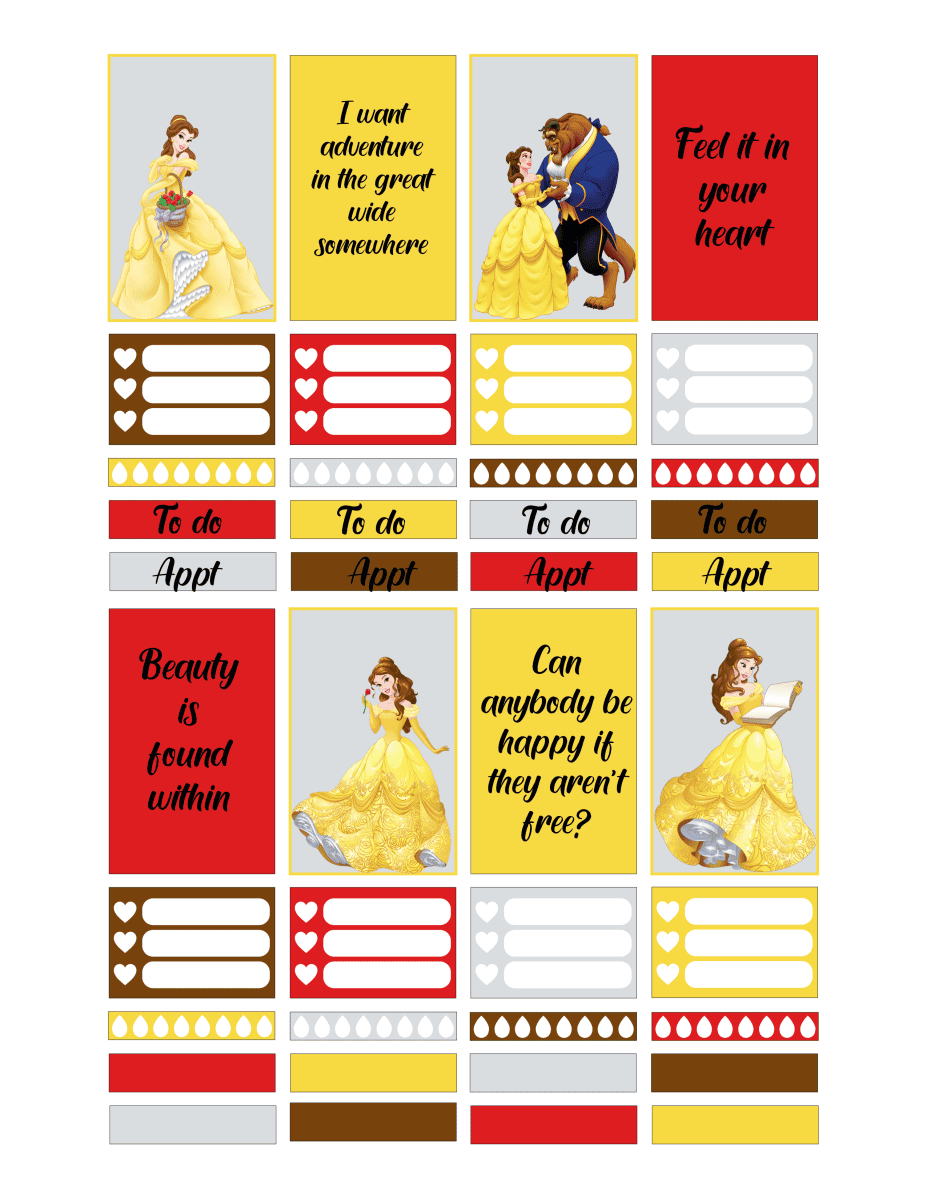 Free Printable Disney Stickers For Your Bullet Journal
