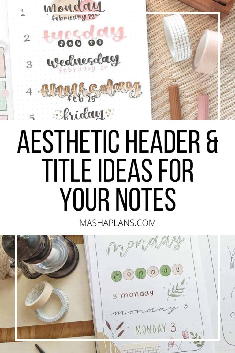 Aesthetic Header And Title Ideas For Your Notes