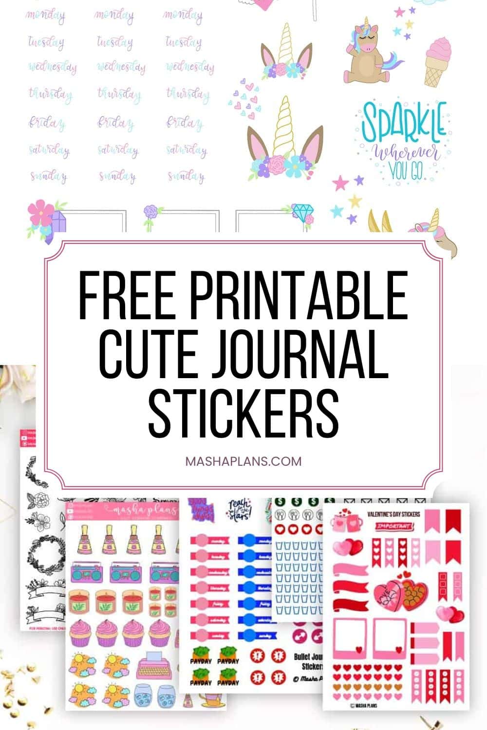 Free Printable Cute Journal Stickers
