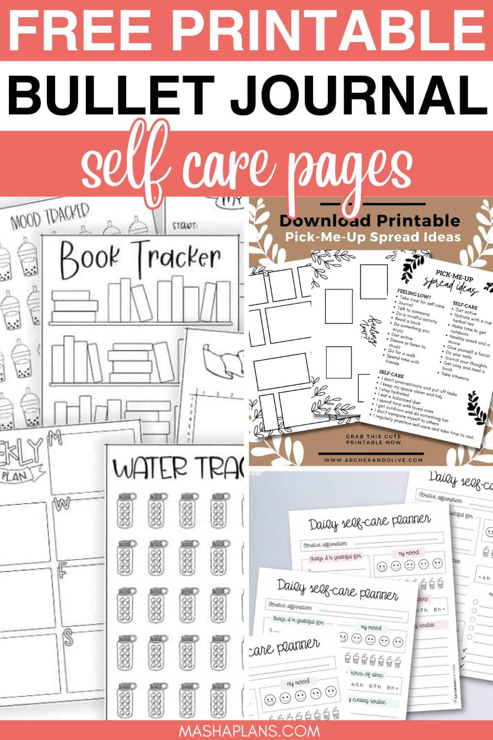 Free Printable Self Care Journal Pages