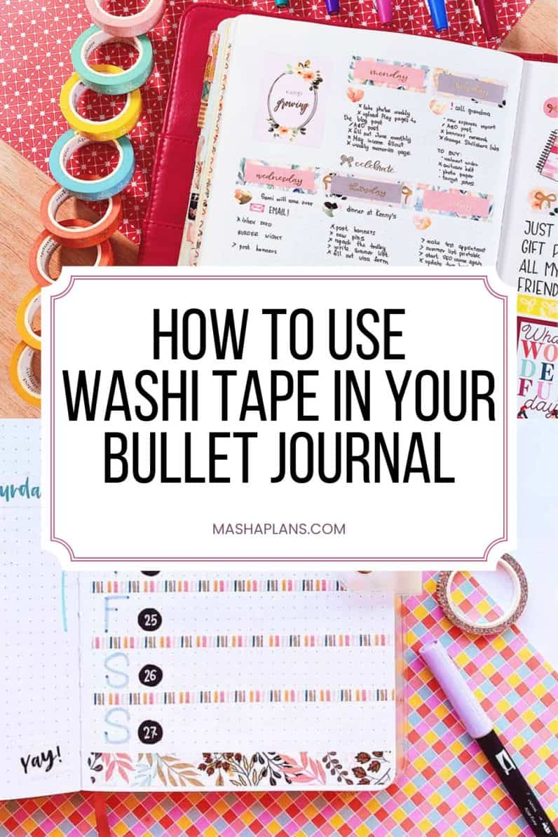 How To Use Washi Tape In Your Bullet Journal