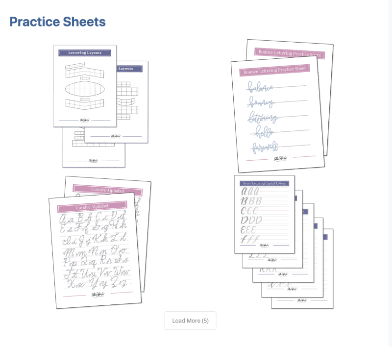 Free Brush Lettering Worksheets To Master Modern Calligraphy