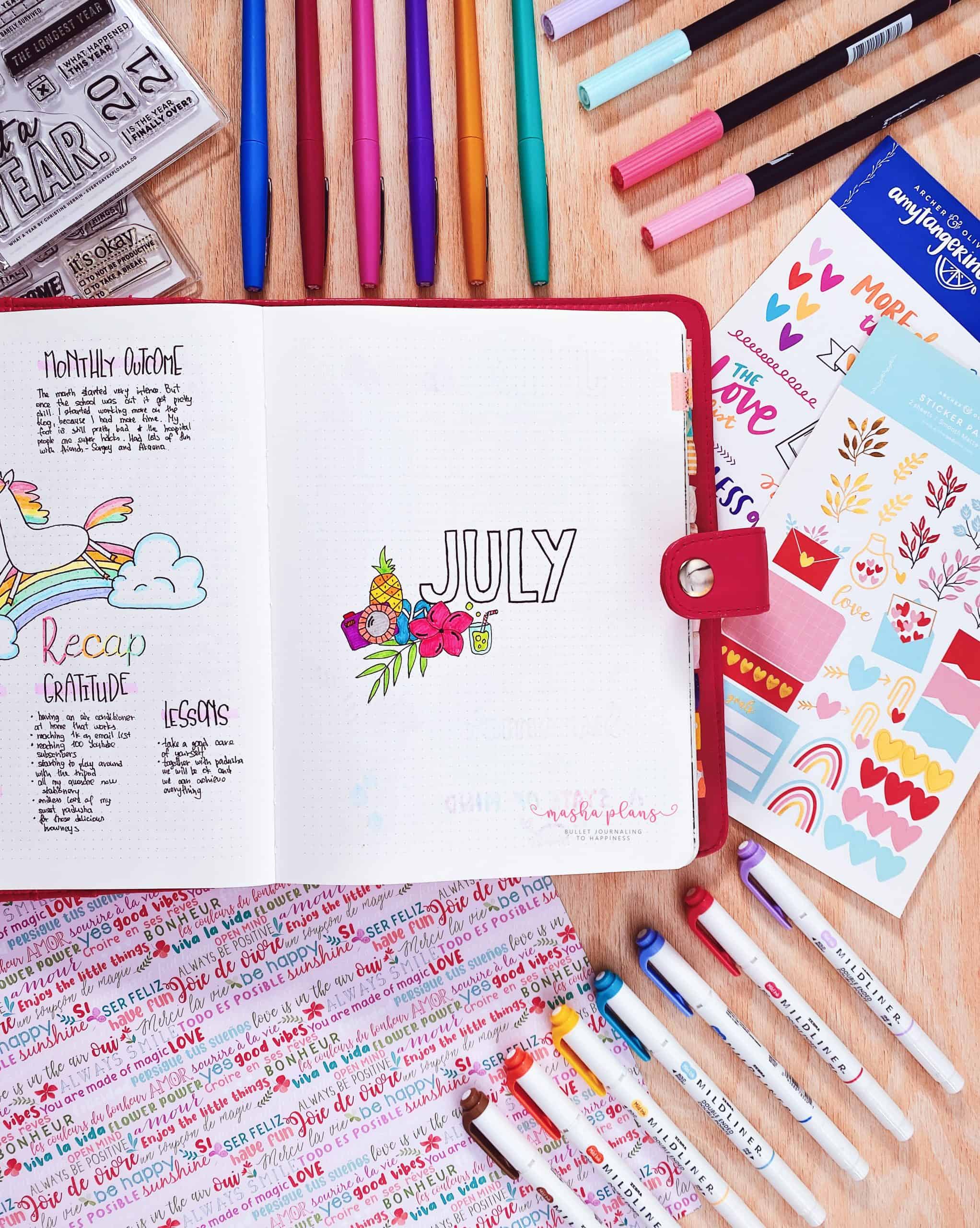 17 Bullet Journal Summer Theme Ideas