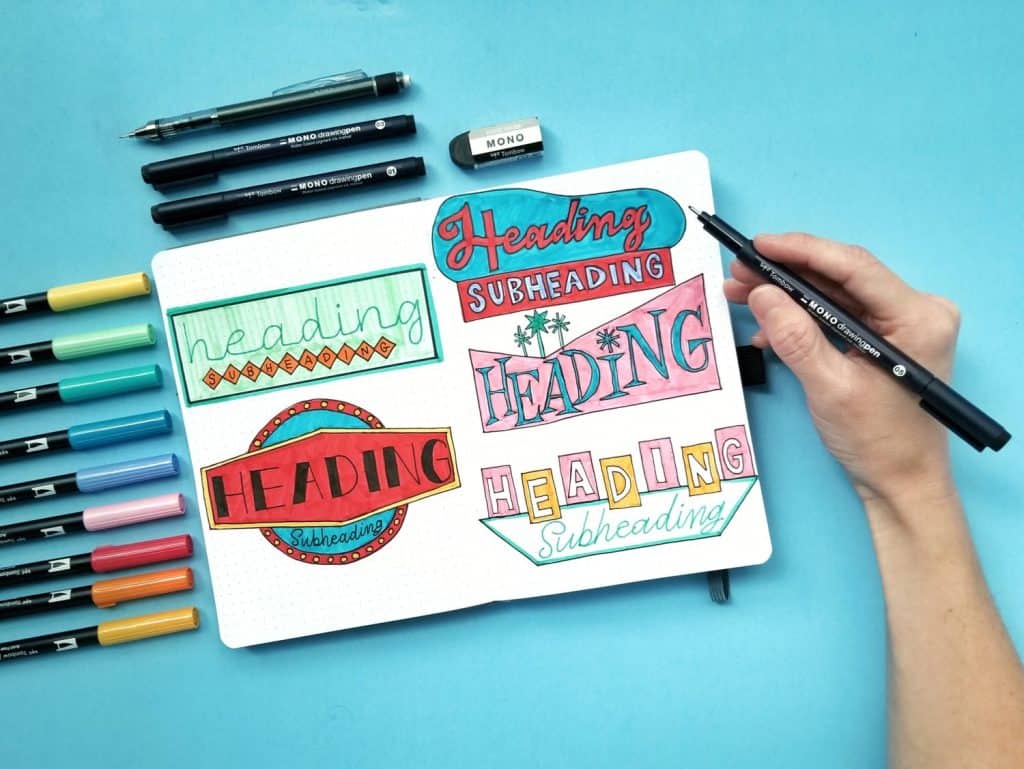 50+ Beautiful Header Ideas For Your Bullet Journal