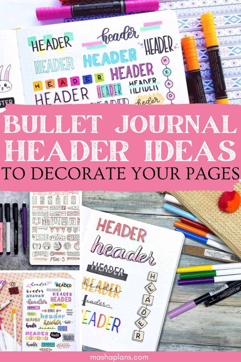 50+ Beautiful Header Ideas For Your Bullet Journal