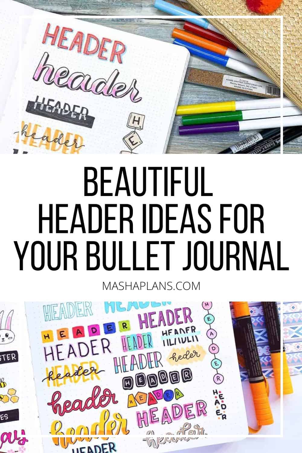 50+ Beautiful Header Ideas For Your Bullet Journal