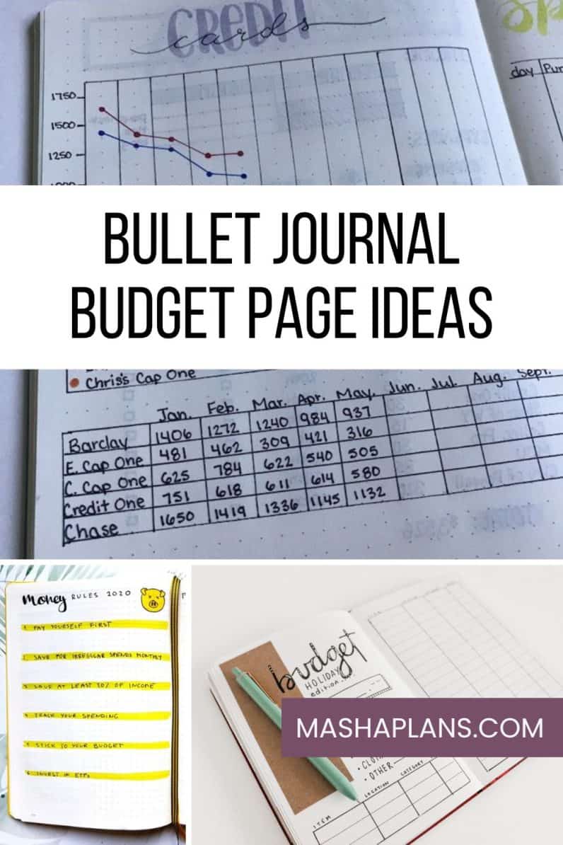 11 Bullet Journal Budget Page Ideas