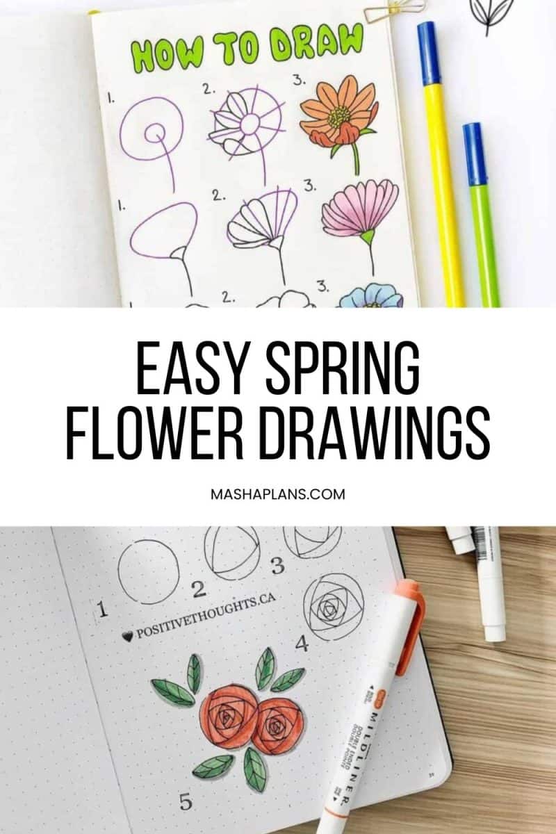 17+ Easy Spring Flower Drawings