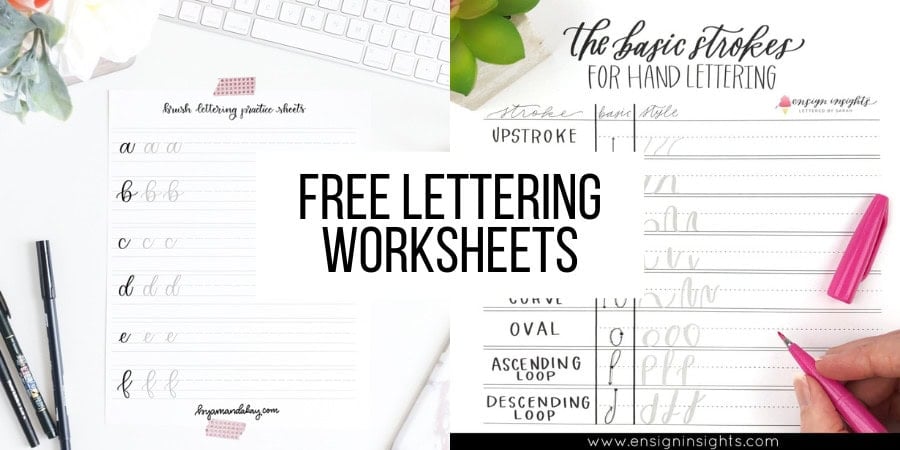 Free Brush Lettering Sheets To Master Calligraphy