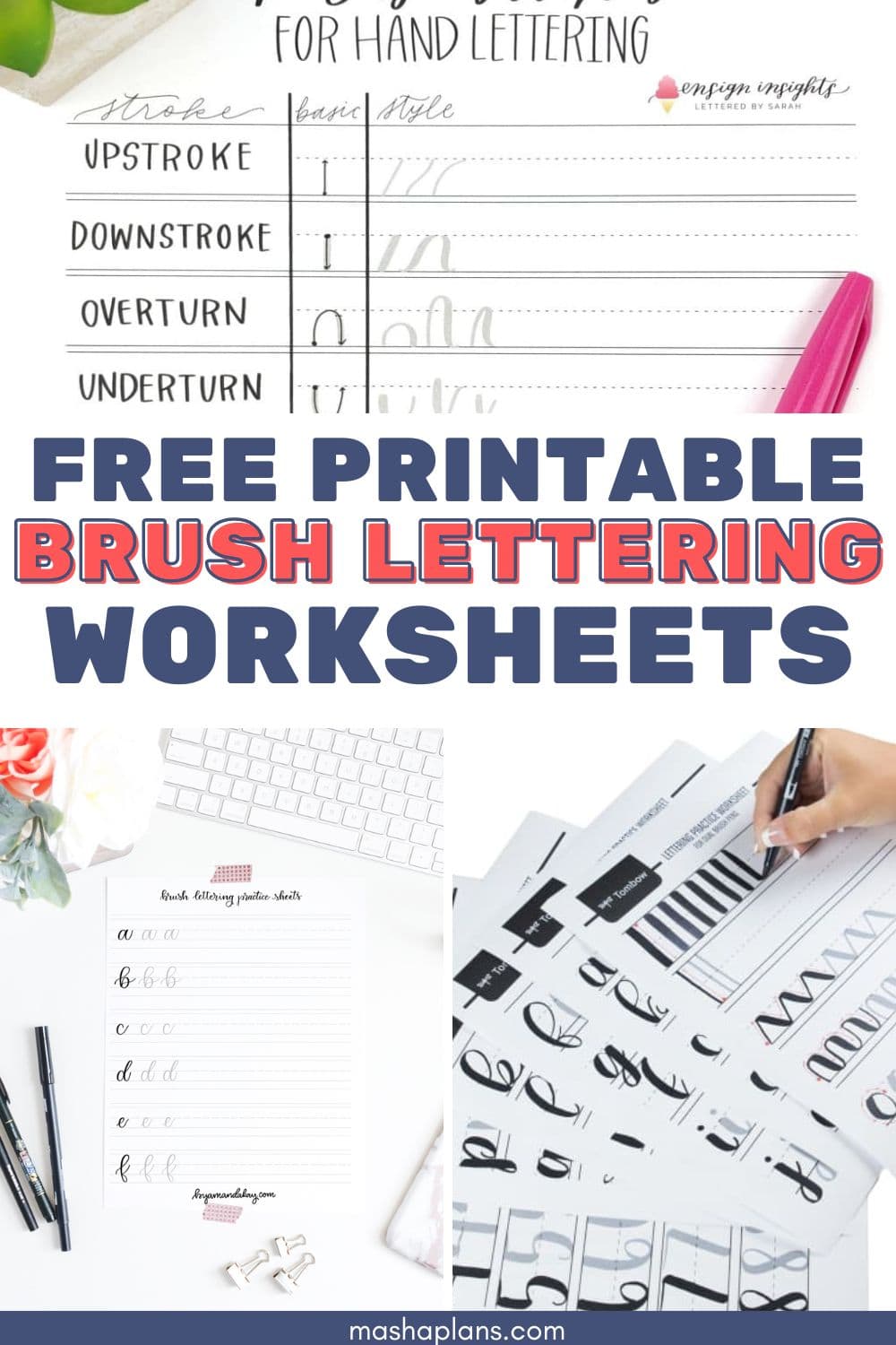 Free Brush Lettering Sheets To Master Calligraphy
