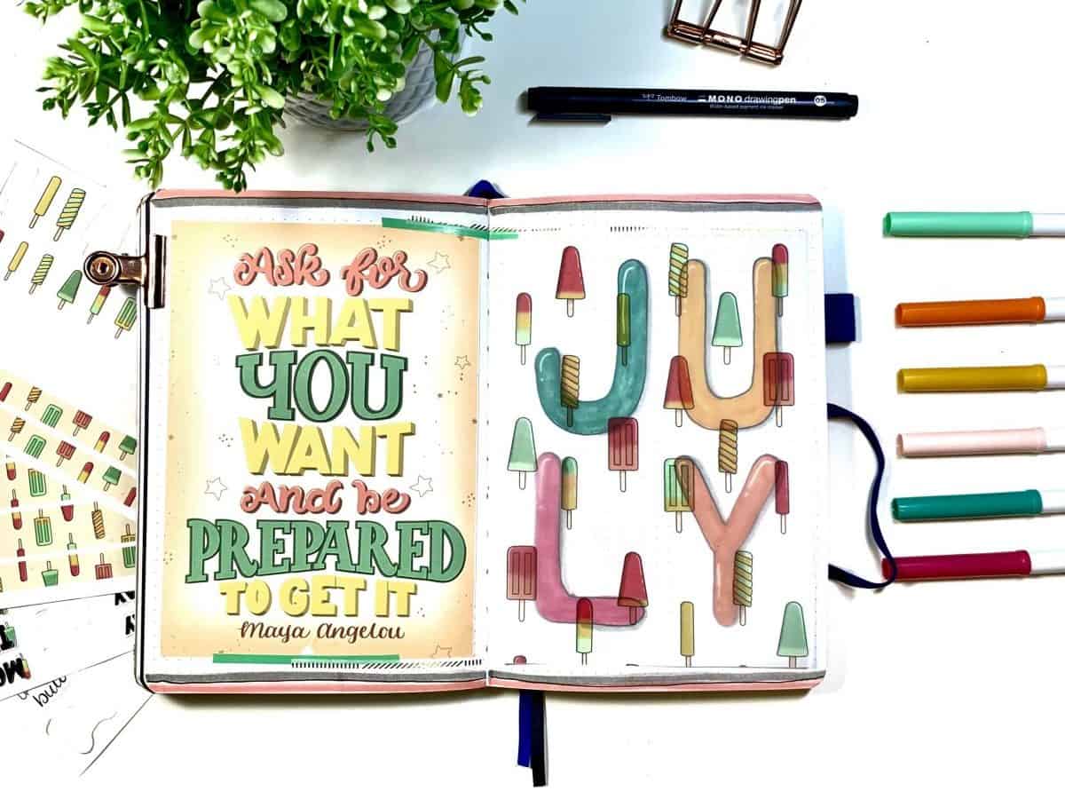 13 Cute Bullet Journal Cover Page Ideas