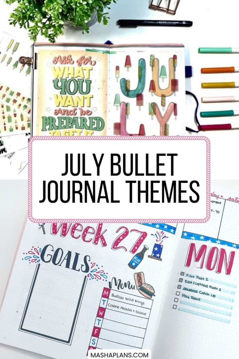 13 July Bullet Journal Themes To Try This Year