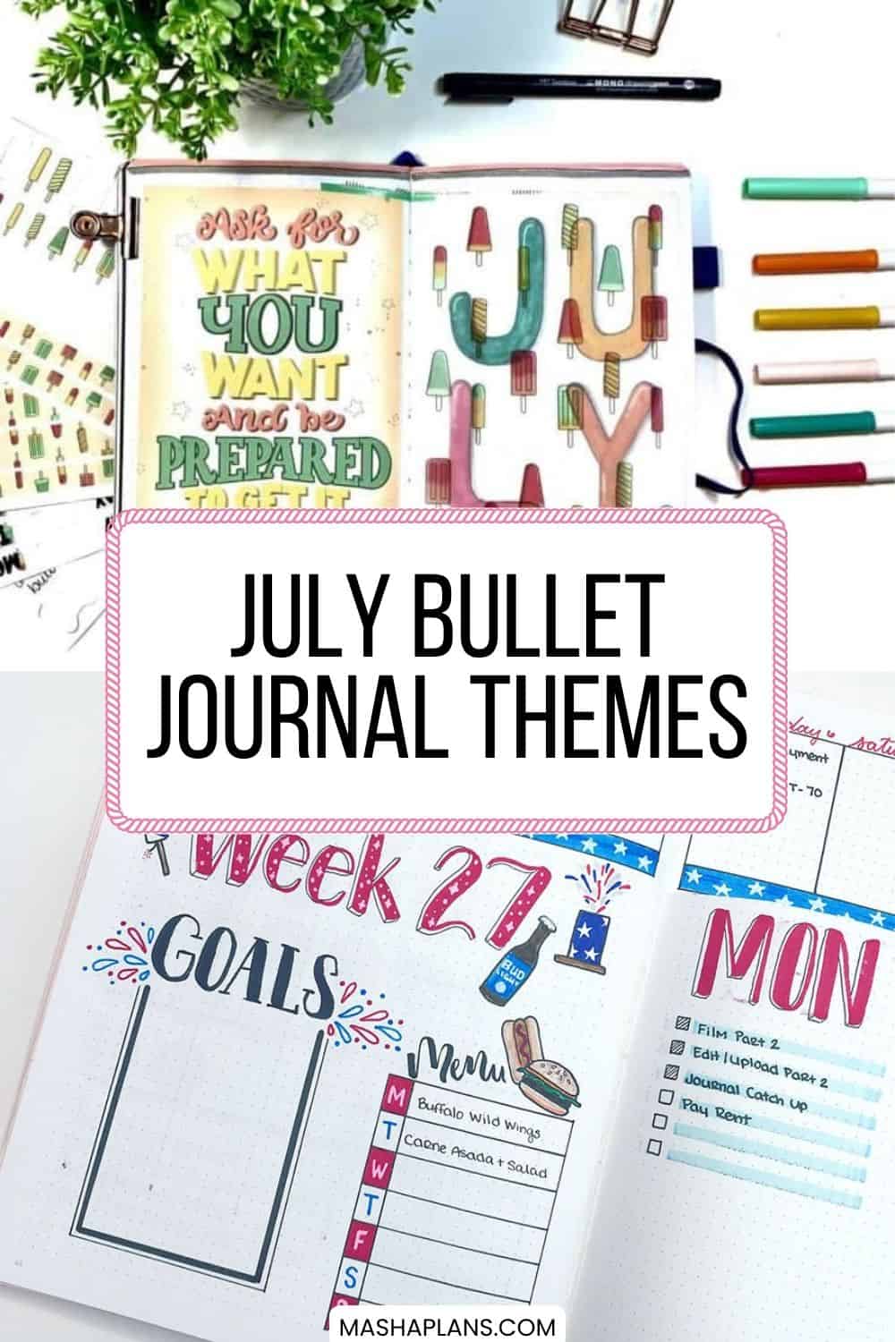 13 July Bullet Journal Themes To Try This Year