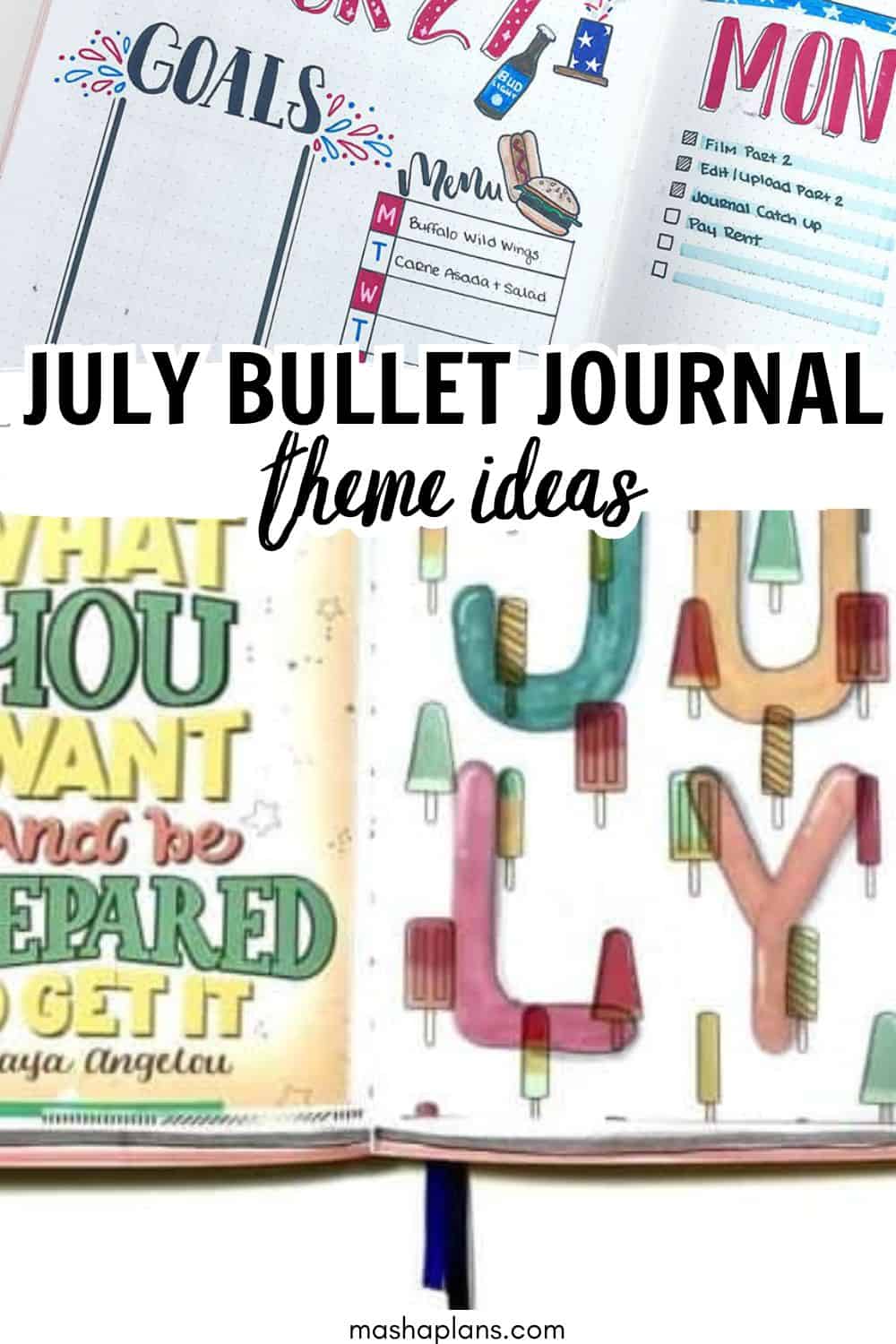 13 July Bullet Journal Themes To Try This Year