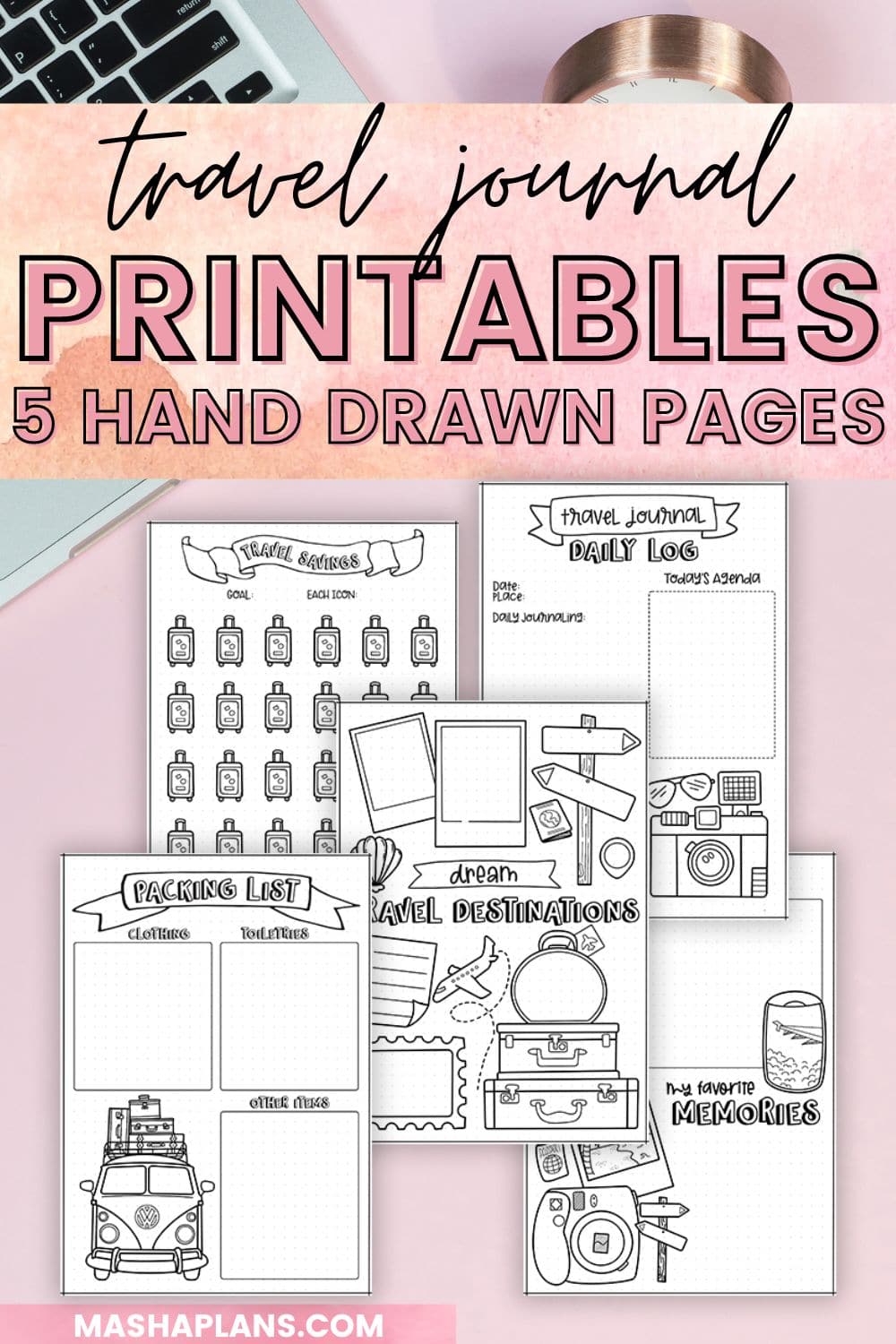 Travel Journal Printables Bundle | Masha Plans